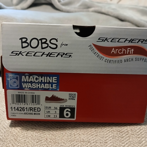 Skechers | Shoes | Skechers Bobs Arch Fit Red Shoes | Poshmark